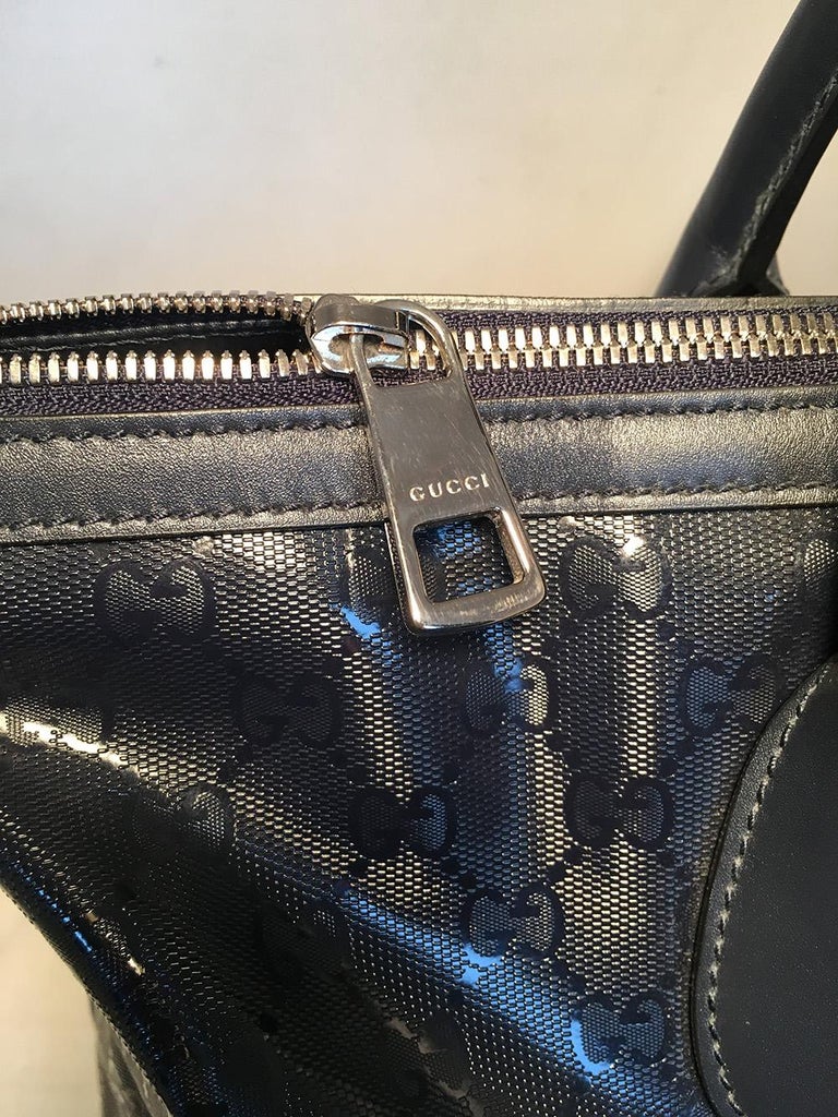Gucci Imprime Monogram Large Navy Blue Tote at 1stDibs