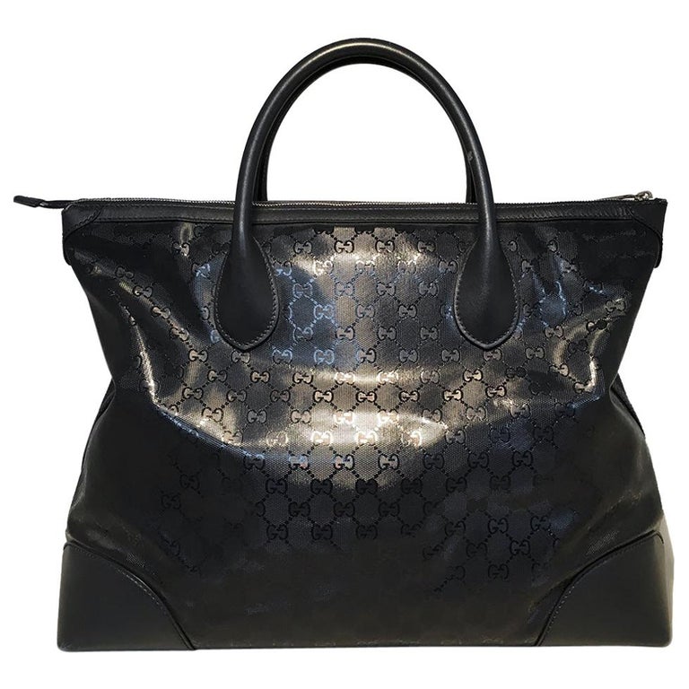 Gucci Imprime Monogram Large Navy Blue Tote at 1stDibs
