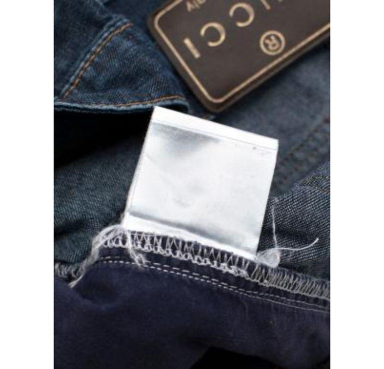 Gucci Indigo Cuff Stripe Jeans For Sale at 1stDibs