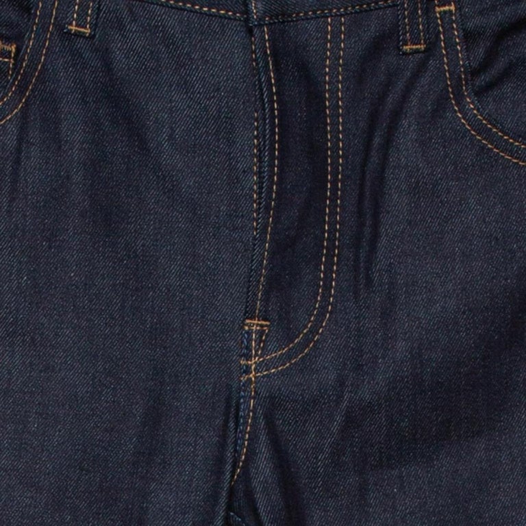 Gucci Indigo Denim Web Stripe Cuff Detail Tapered Jeans M at 1stDibs
