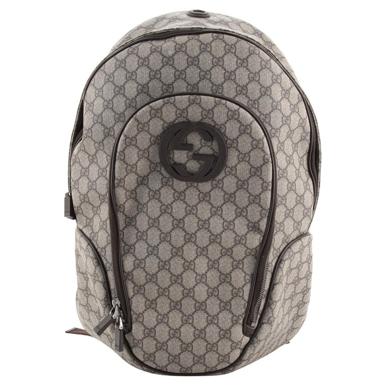 Gucci Interlocking G Backpack GG Coated Canvas Medium at 1stDibs