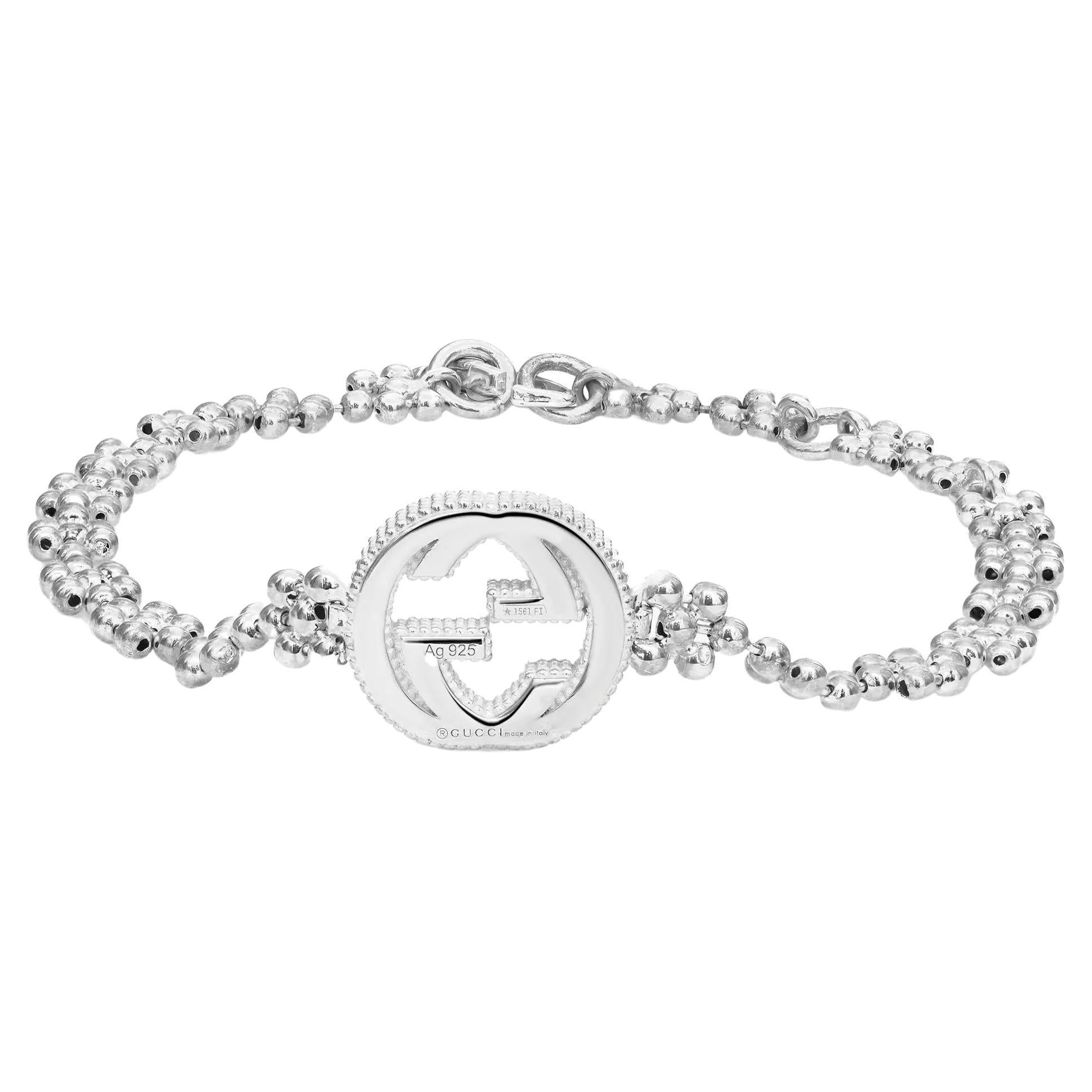 Gucci Interlocking G Silver Bracelet YBA481687001 For Sale at 1stDibs ...