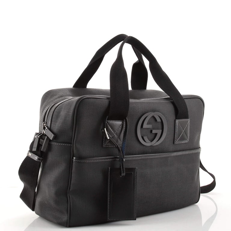Gucci Interlocking G Briefcase GG Coated Canvas Large For Sale at 1stDibs