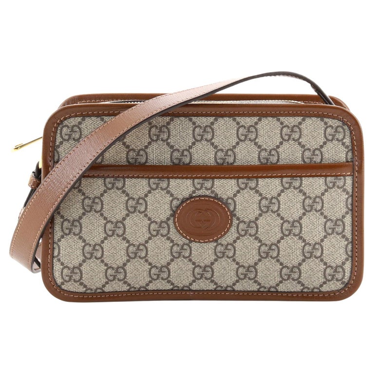 Gucci Interlocking G Patch Camera Bag GG Coated Canvas Mini at 1stDibs
