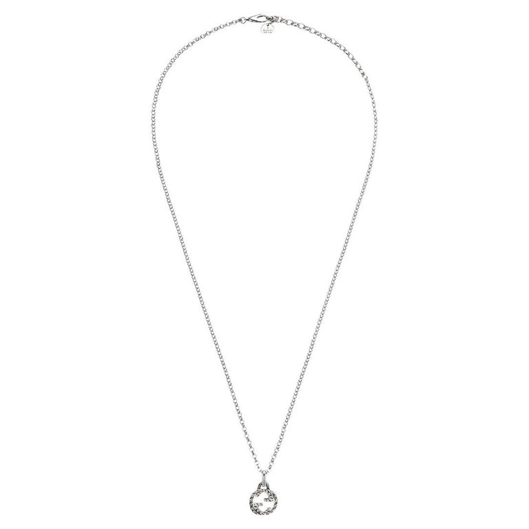 Gucci Interlocking G Sterling Silver Necklace YBB455535001 For Sale at ...