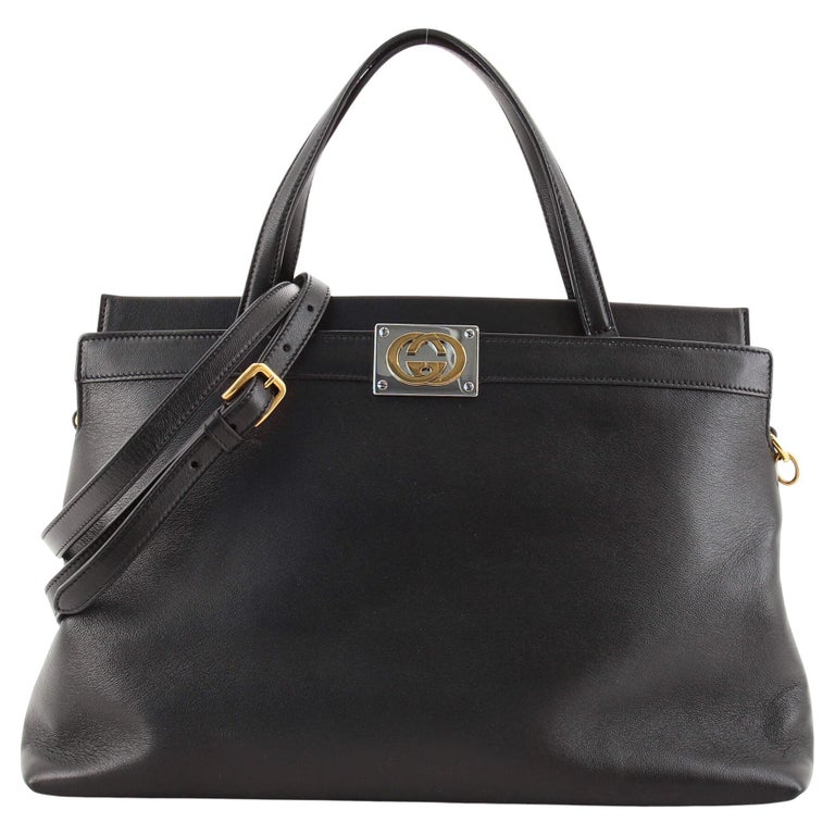 Gucci Interlocking G Top Handle Tote Leather Medium For Sale at 1stDibs