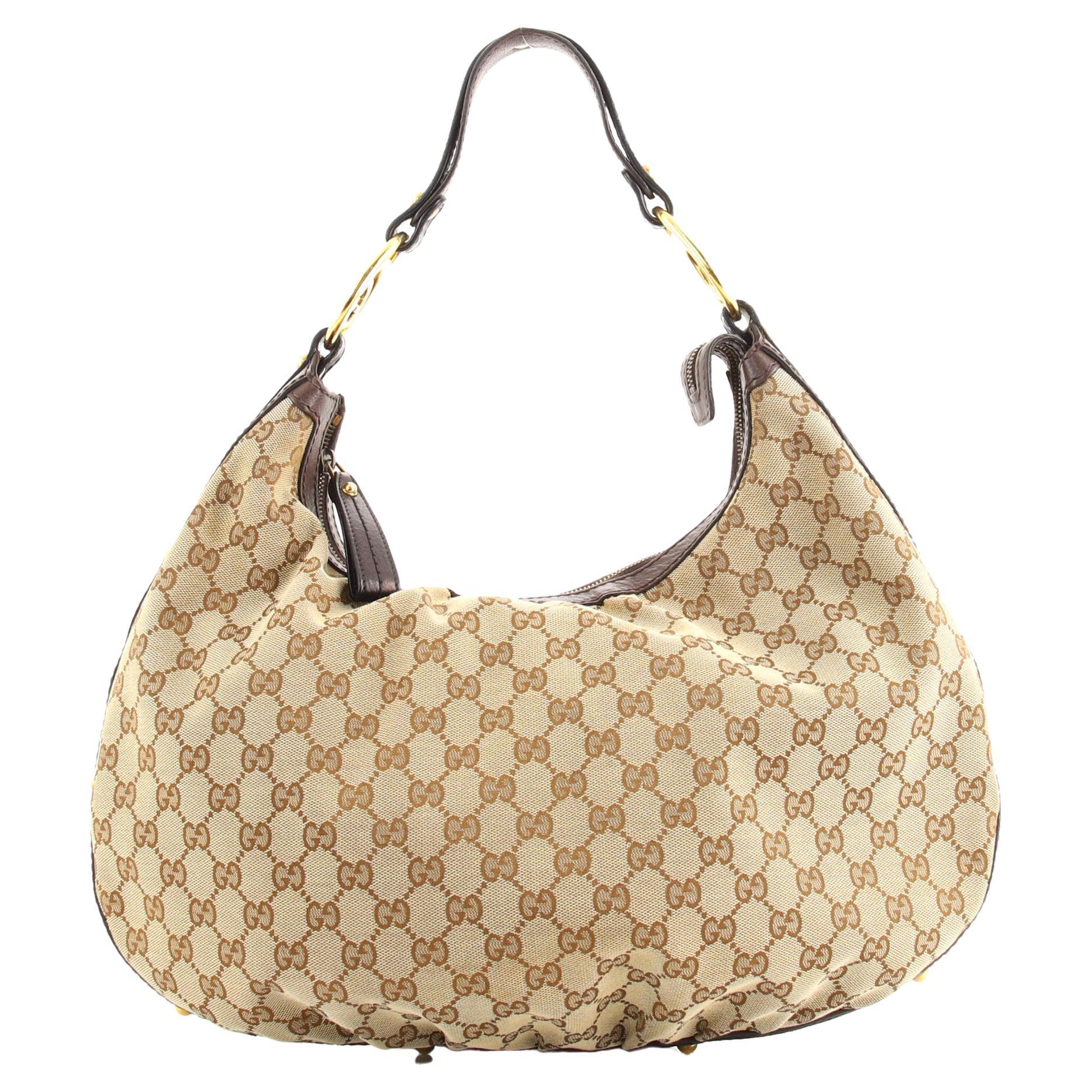 Gucci Interlocking Hobo GG Canvas Medium For Sale at 1stDibs