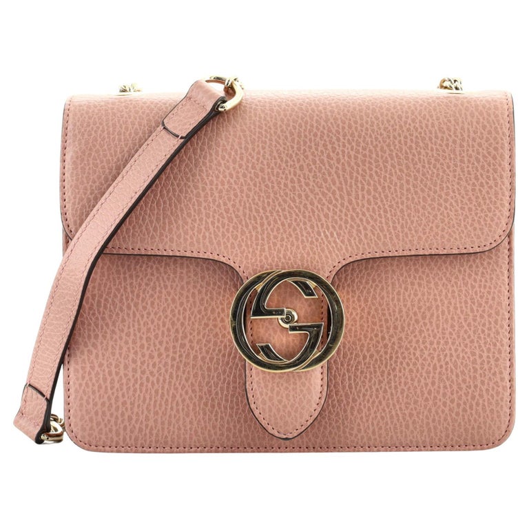 Gucci Interlocking Shoulder Bag Leather Small at 1stDibs