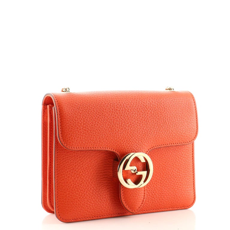 Gucci Interlocking Shoulder Bag (Outlet) Leather Small For Sale at 1stDibs