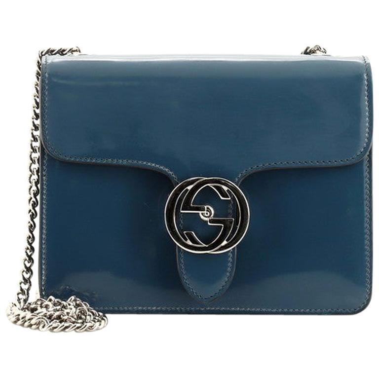 Gucci Interlocking Shoulder Bag Patent Small at 1stDibs