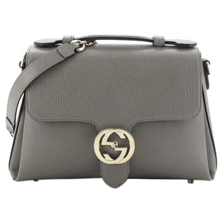Gucci Interlocking Top Handle Bag Leather Small at 1stDibs