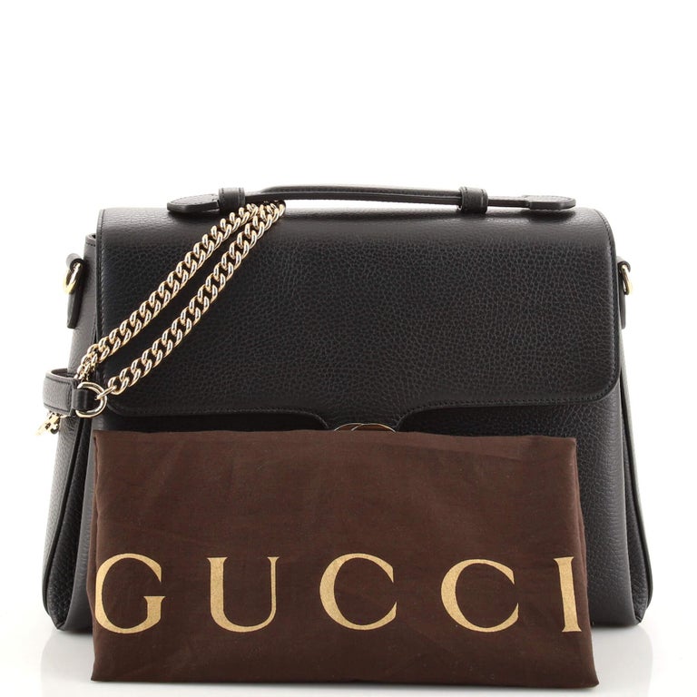 Gucci Interlocking Top Handle Bag (Outlet) Leather Medium at 1stDibs