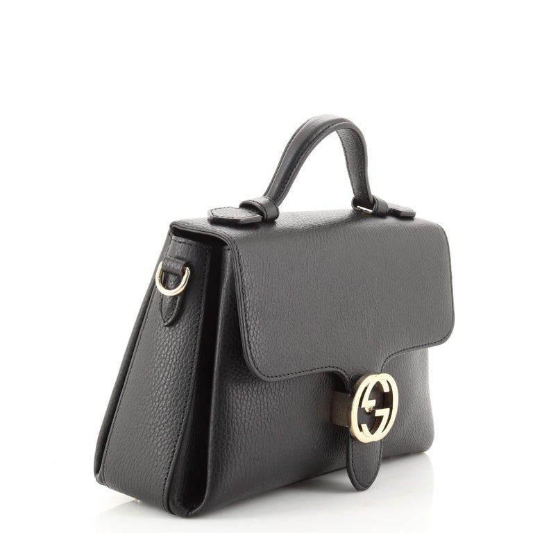 Gucci Interlocking Top Handle Bag (Outlet) Leather Small For Sale at ...
