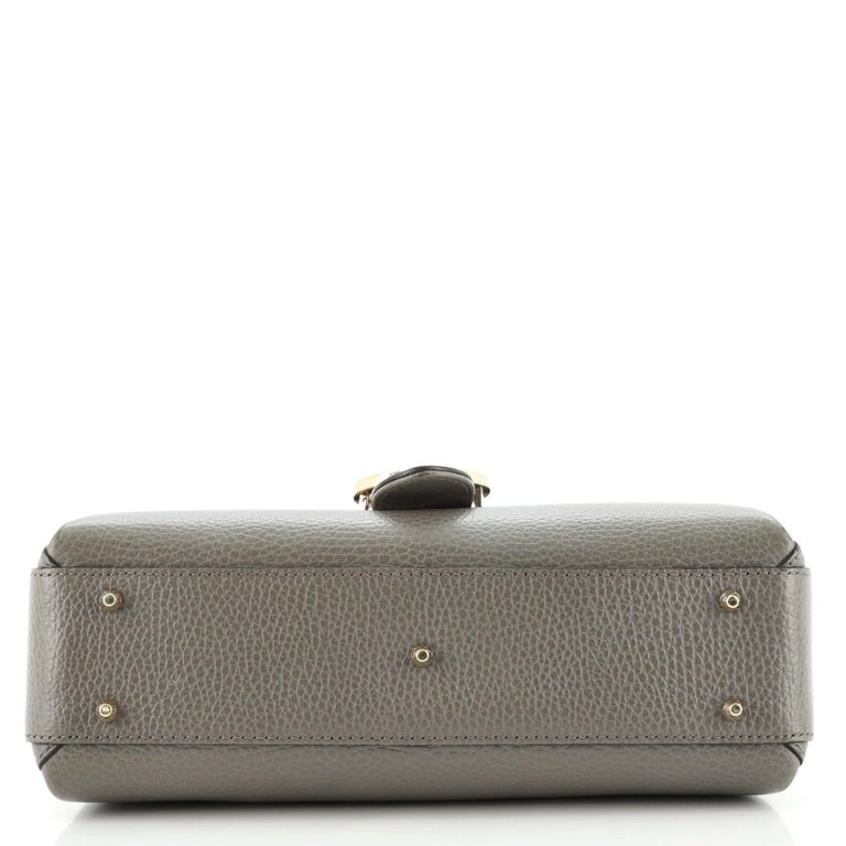 Gucci Interlocking Top Handle Bag (Outlet) Leather Small at 1stDibs