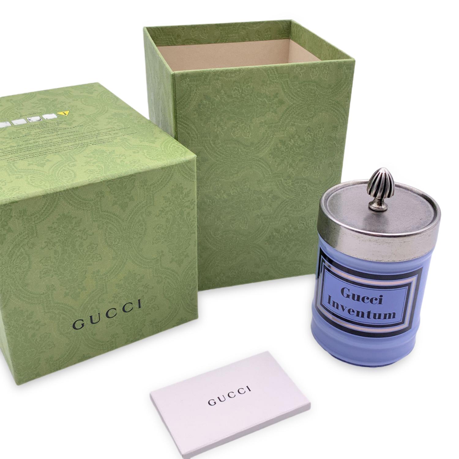 Gucci Inventum Scented Candle Light Blue Murano Glass Jar For Sale at ...