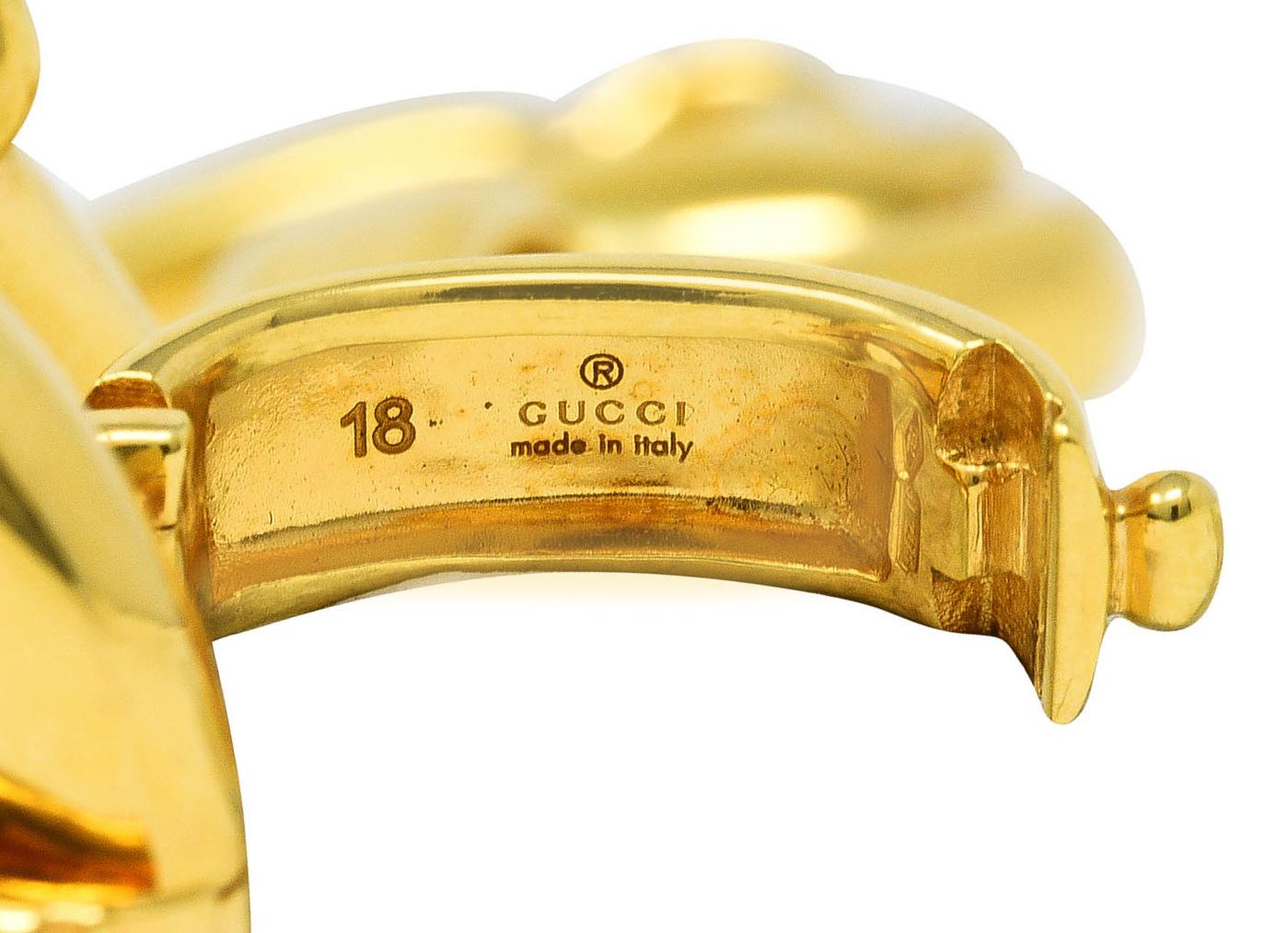 Gucci Italian Vintage 18 Karat Yellow Gold Horse-Bit Link Bracelet at ...
