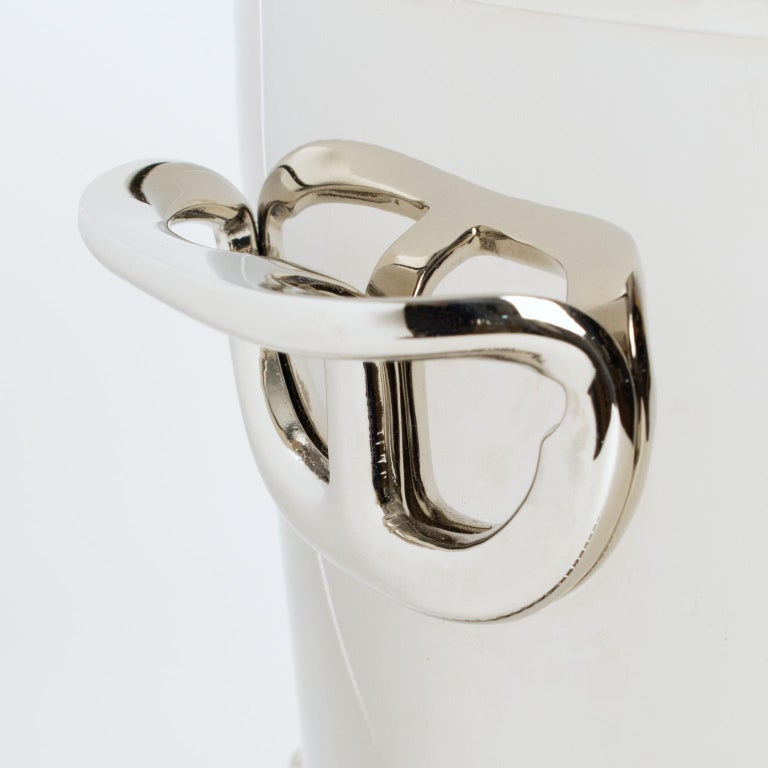 Gucci Italy Silvered and Gilt Metal Barware Ice Bucket For Sale at 1stDibs
