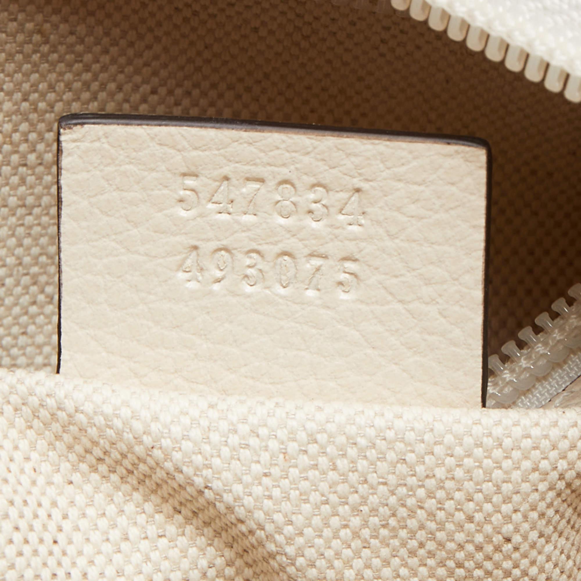 Gucci Ivory Leather Logo Day Backpack For Sale at 1stDibs