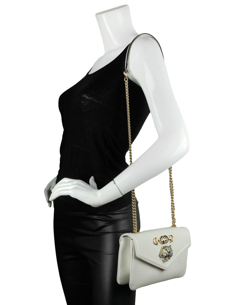 Gucci Ivory Leather Medium Rajah Shoulder/Crossbody Bag rt. $2,600 For ...