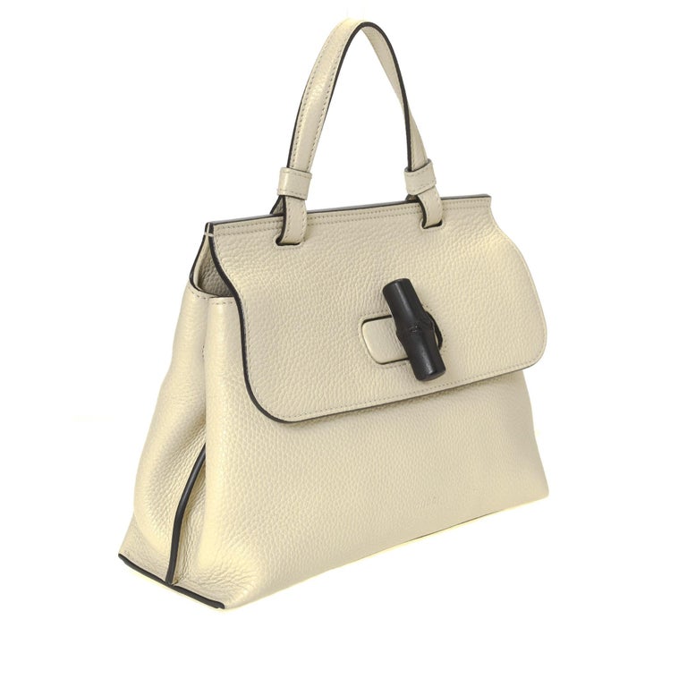 Gucci Ivory Small Bamboo Daily bag For Sale at 1stDibs