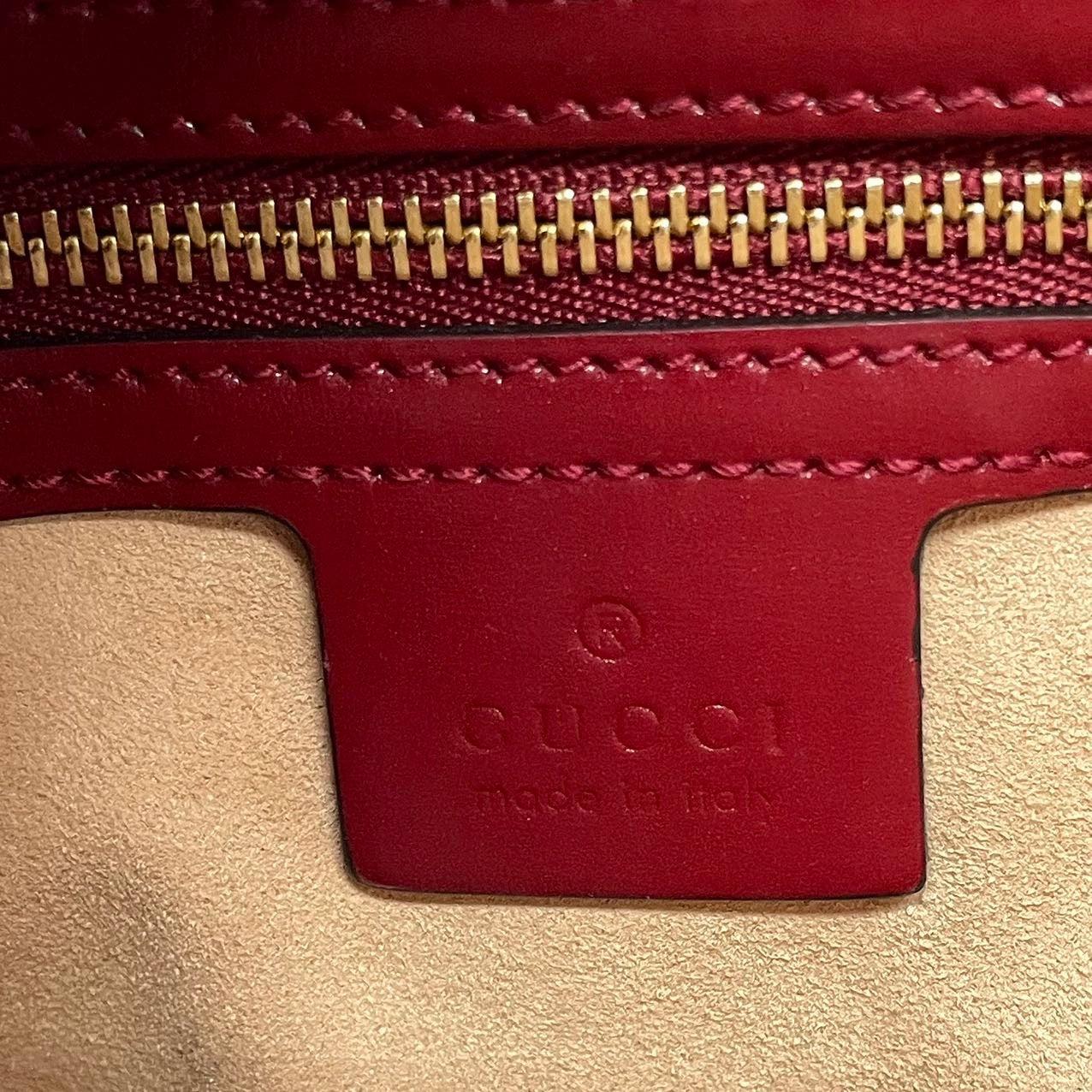 Gucci Jackie 1961 Burgundy Red Leather Bag Small with Adjustable Strap ...