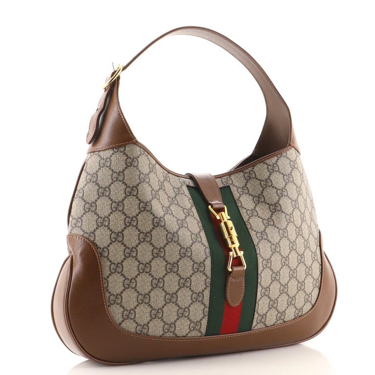 Gucci Jackie 1961 Hobo GG Coated Canvas Medium For Sale at 1stDibs
