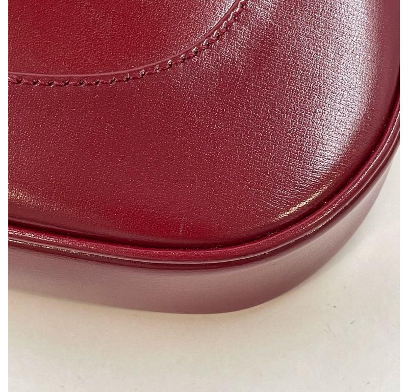 Gucci Jackie 1961 Small Burgundy Red Leather Bag with Adjustable Strap ...