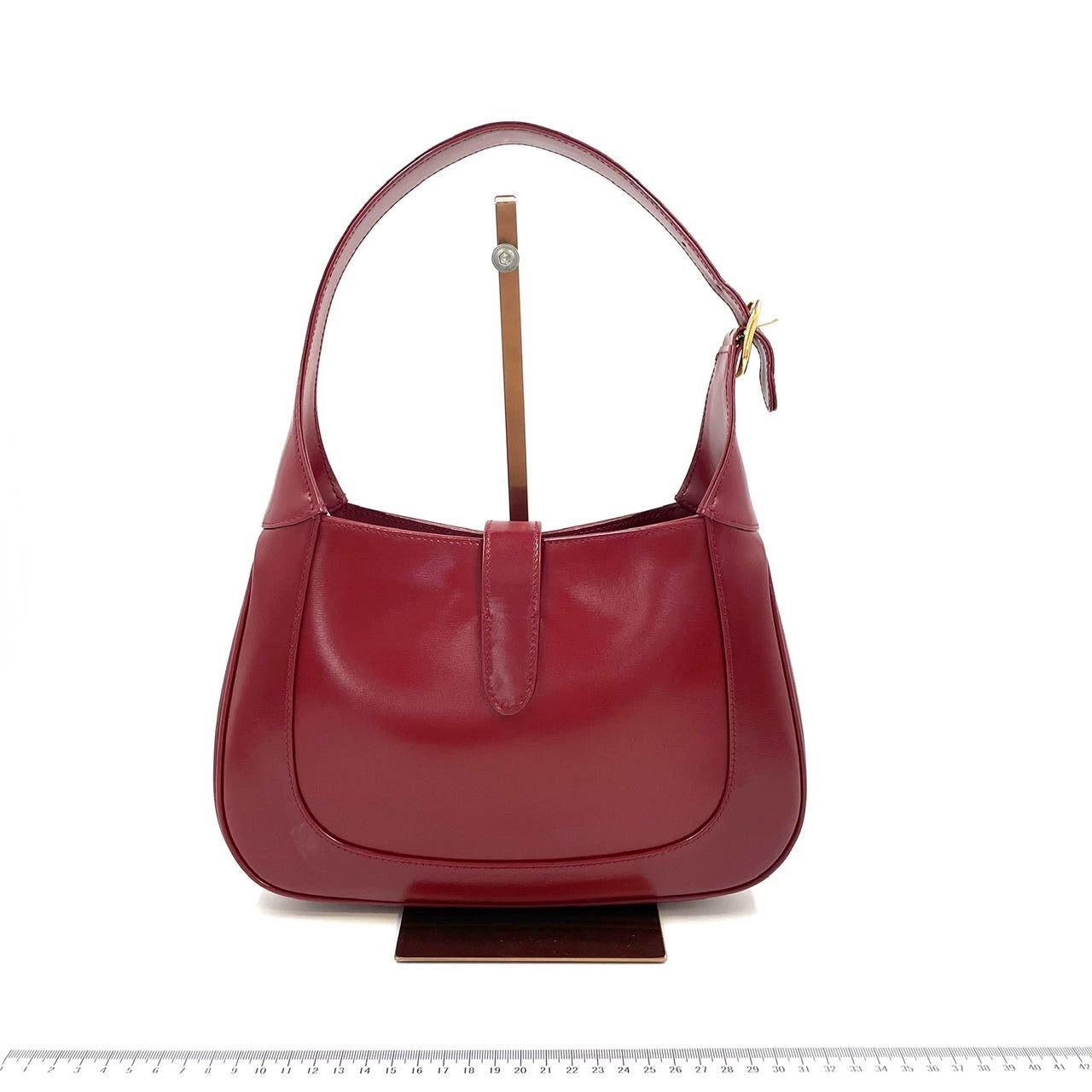 Gucci Jackie 1961 Small Burgundy Red Leather Bag with Adjustable Strap ...