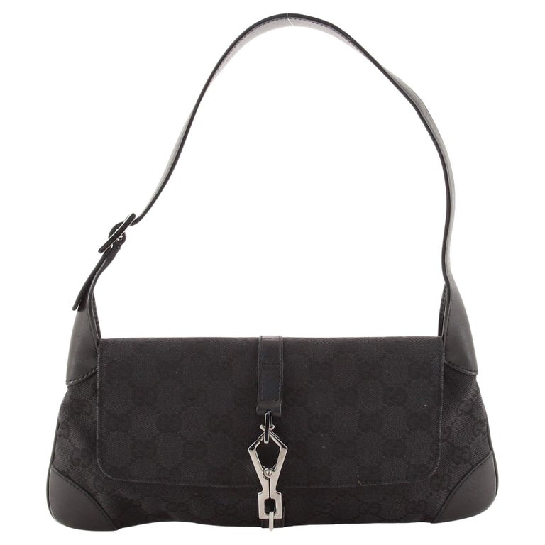 Gucci Jackie O Flap Bag GG Canvas Medium For Sale at 1stDibs
