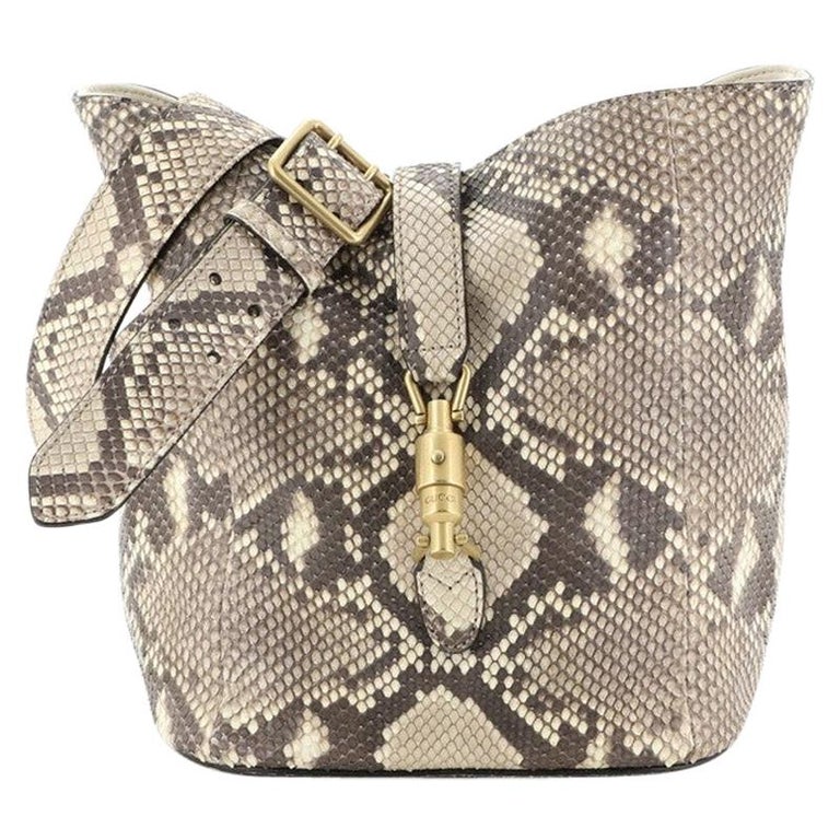 Gucci Jackie Soft Bucket Bag Python at 1stDibs