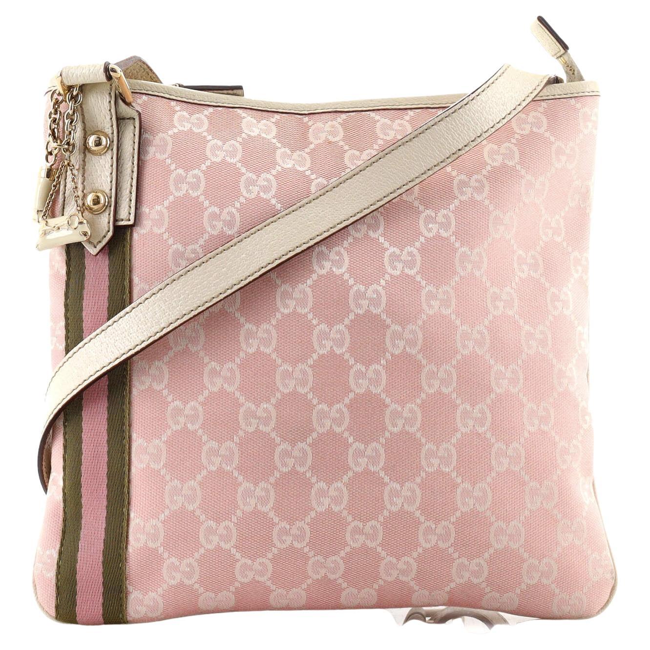 Gucci Logo Zip Messenger Bag Printed Leather Small at 1stDibs