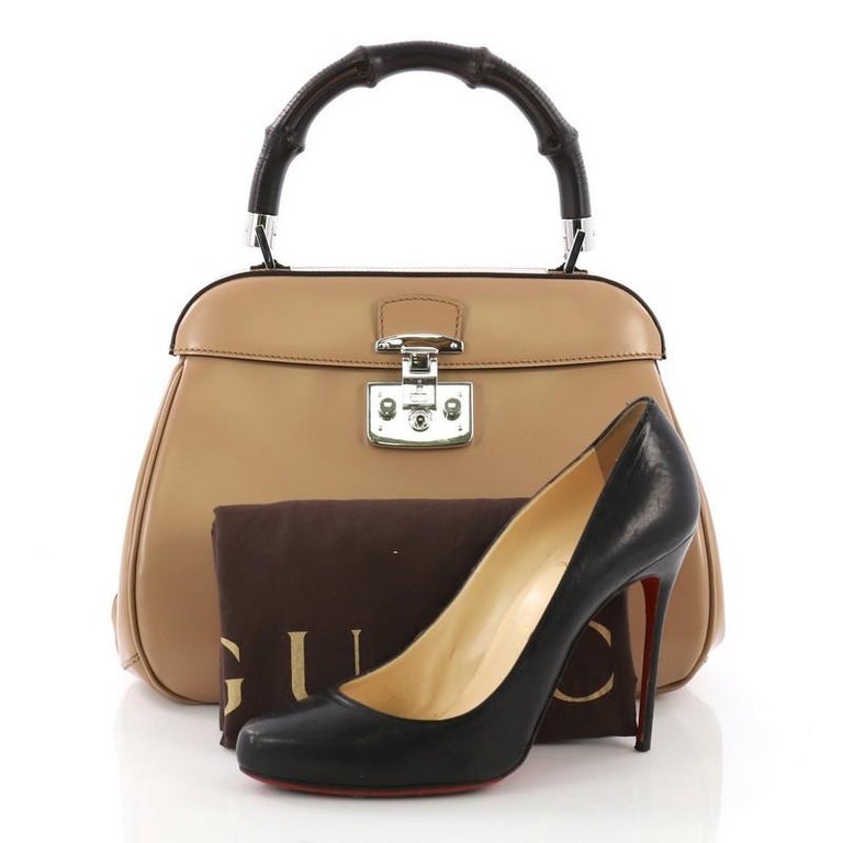 Gucci Lady Lock Bamboo Top Handle Bag Leather Medium at 1stDibs | gucci ...
