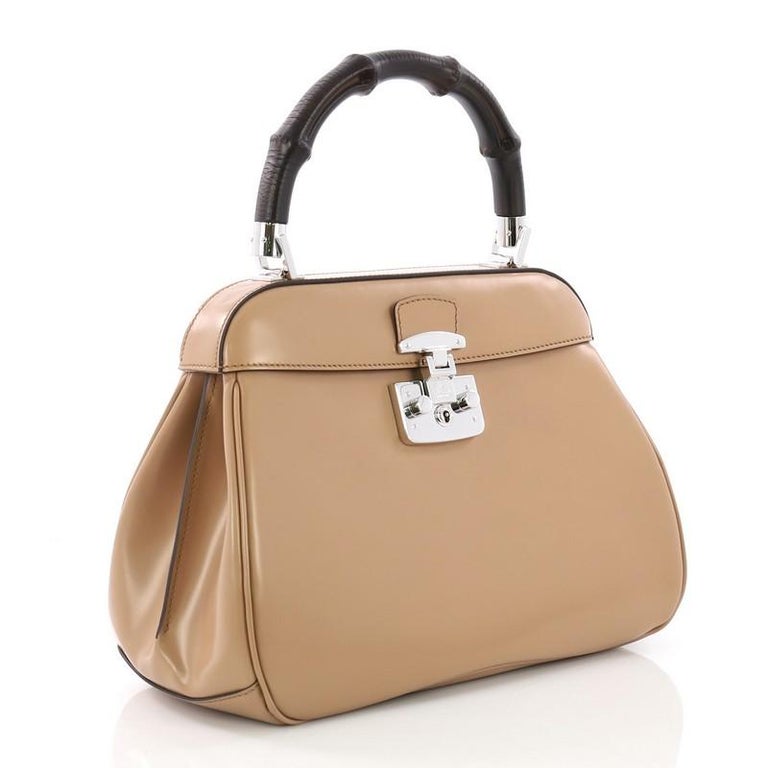 Gucci Lady Lock Bamboo Top Handle Bag Leather Medium at 1stDibs | gucci ...