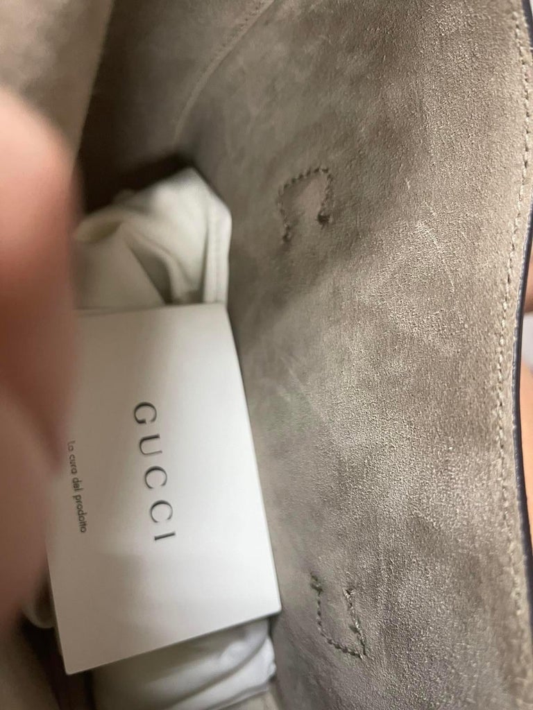 GUCCI Lady Web Medium Suede Shoulder Bag For Sale at 1stDibs | gucci ...