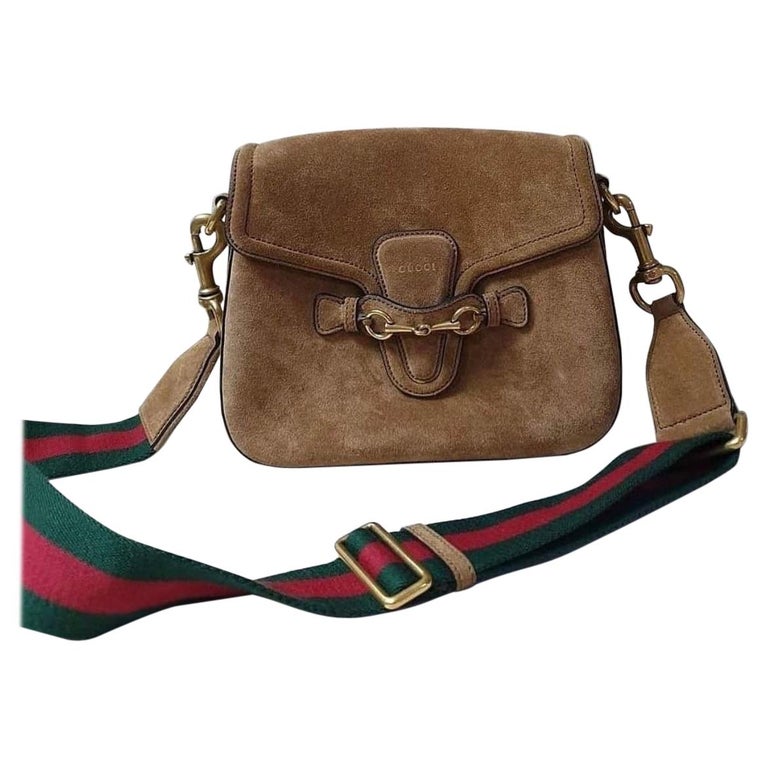 GUCCI Lady Web Medium Suede Shoulder Bag For Sale at 1stDibs | gucci lady web bag suede