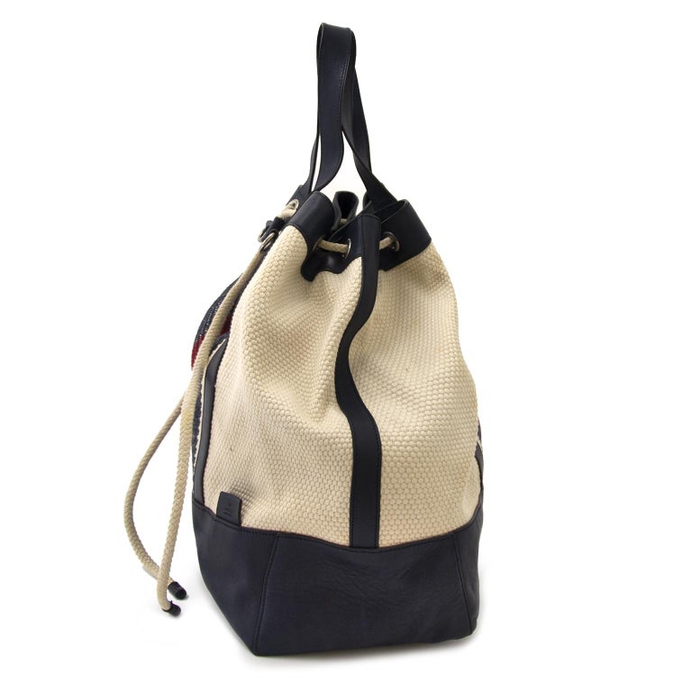 Gucci Large Drawstring Stripe Bucket Bag at 1stDibs