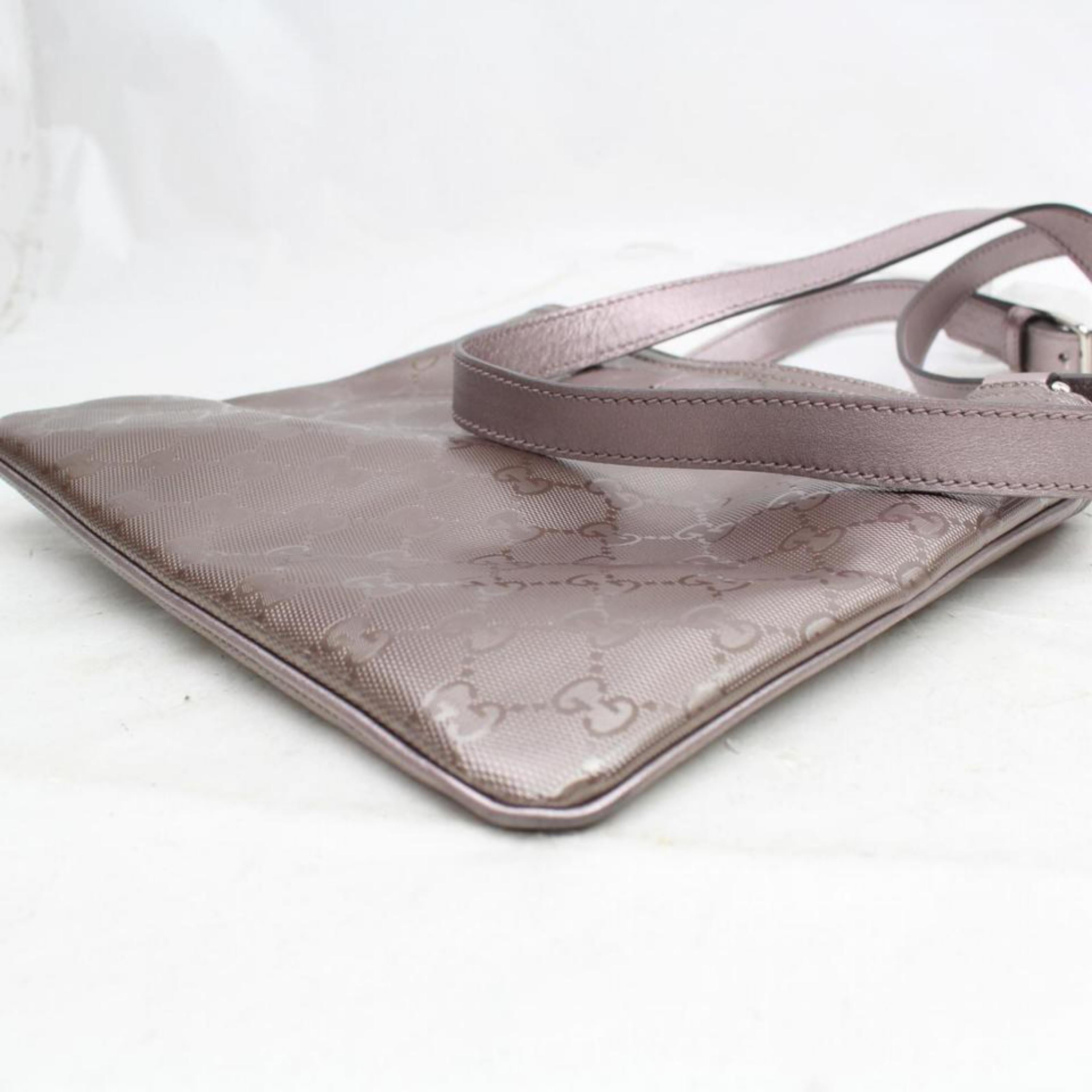 Gucci Lavender Monogram Gg Imprime Messenger 868942 Purple Patent ...