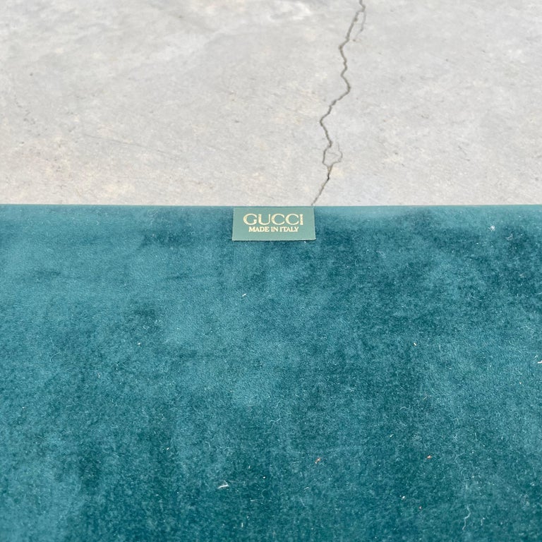 Gucci Leather and Velvet Desk Set, 1980s Italy For Sale at 1stDibs