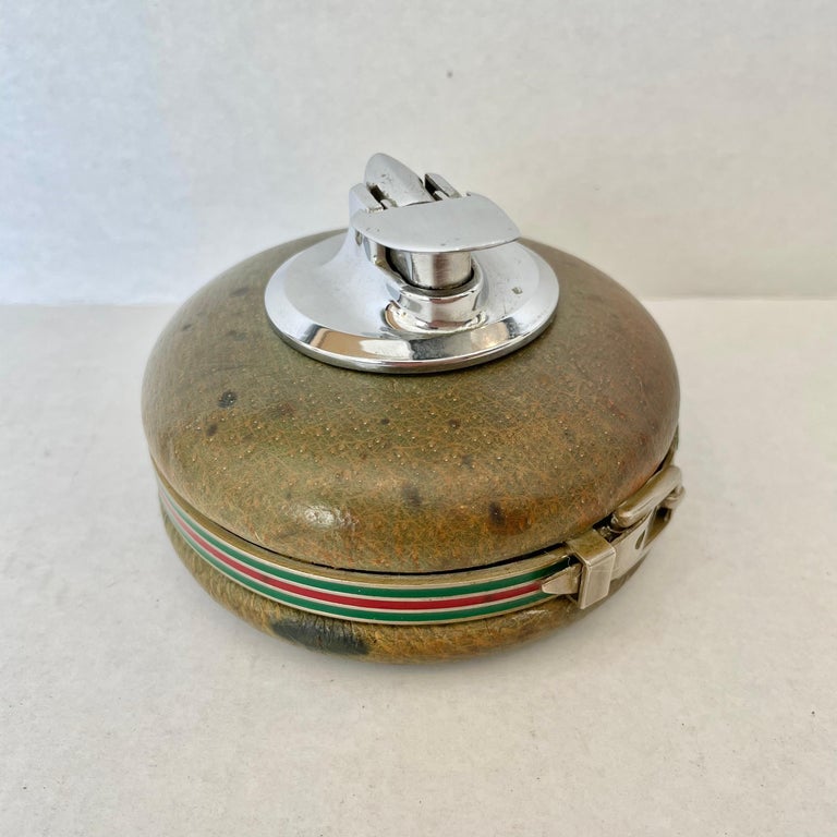 Gucci Leather Table Lighter For Sale at 1stDibs