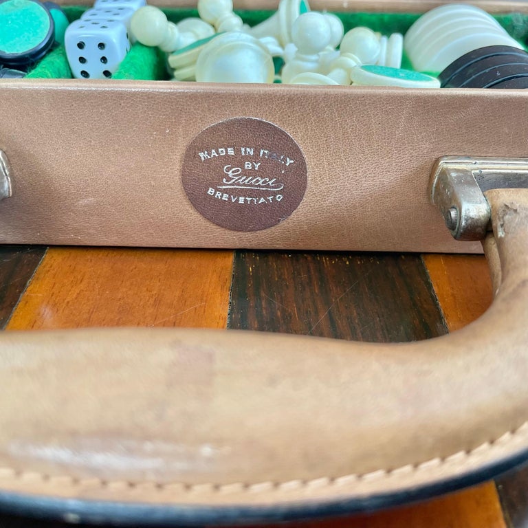 Gucci Leather Travel Multi-Game Set, 1980s Italy For Sale at 1stDibs