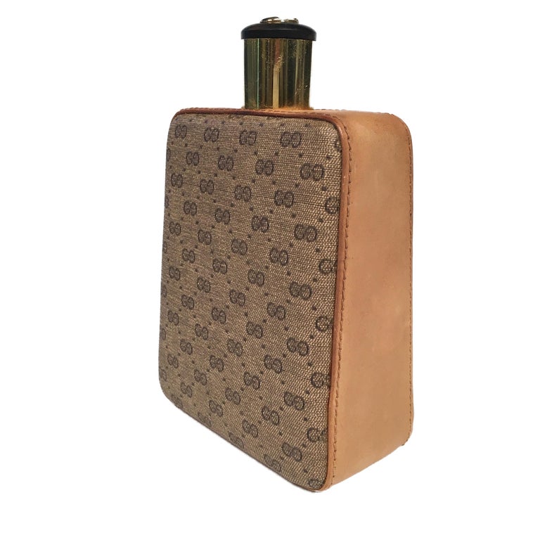 Gucci Light Brown Leather Thermos Flask, Italy, 1970s For Sale at ...