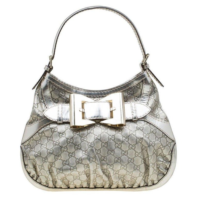 Gucci Light Gold Guccissima Leather Medium Queen Hobo For Sale at 1stDibs