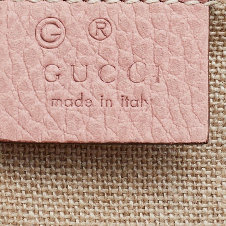 Gucci Light Pink Leather Dollar Small GG Charm Dome Bag For Sale at 1stDibs