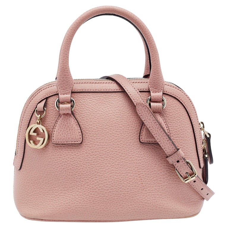 Gucci Light Pink Leather Dollar Small GG Charm Dome Bag For Sale at 1stDibs