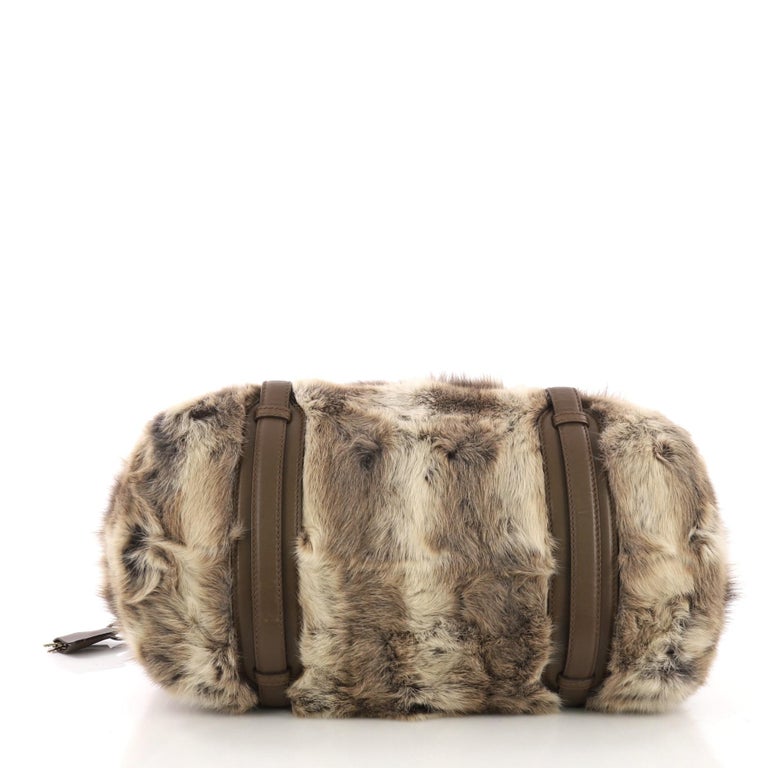 Gucci Limited Edition 85th Anniversary Satchel Rabbit Fur at 1stDibs