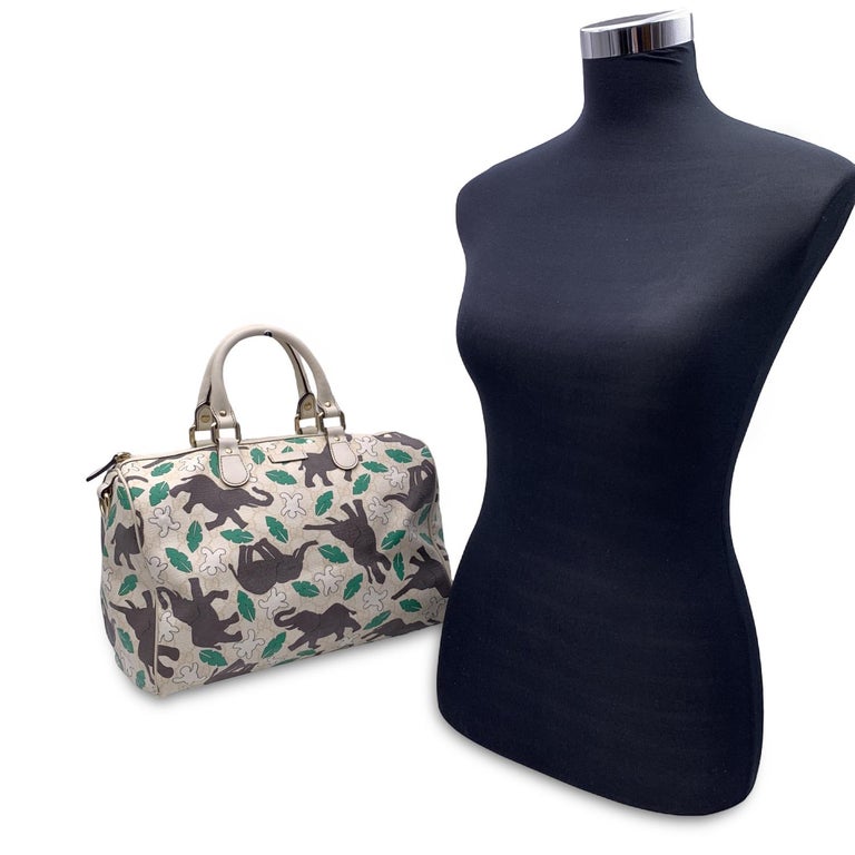 Gucci Limited Edition For Unicef Canvas Elephant Joy Boston Bag For ...