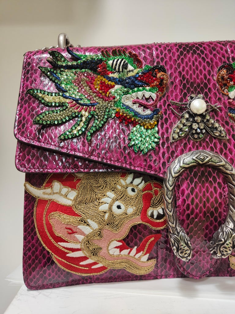 Gucci Limited Edition python skin Dionysus shoulder bag For Sale at 1stDibs