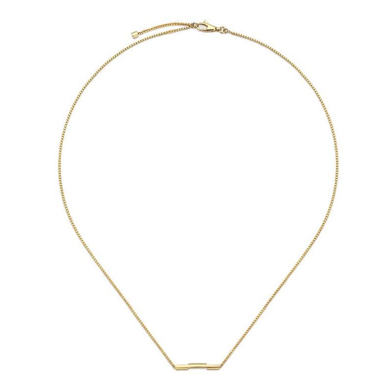 Gucci Link to Love Necklace with 'Gucci' Bar in Yellow Gold ...