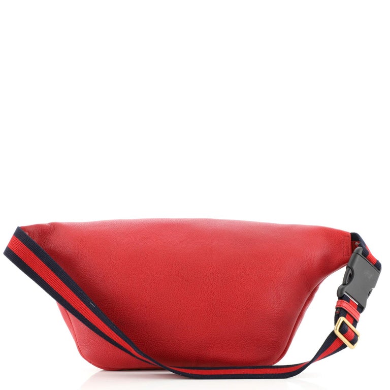 Gucci Logo Belt Bag Printed Leather Medium For Sale at 1stDibs