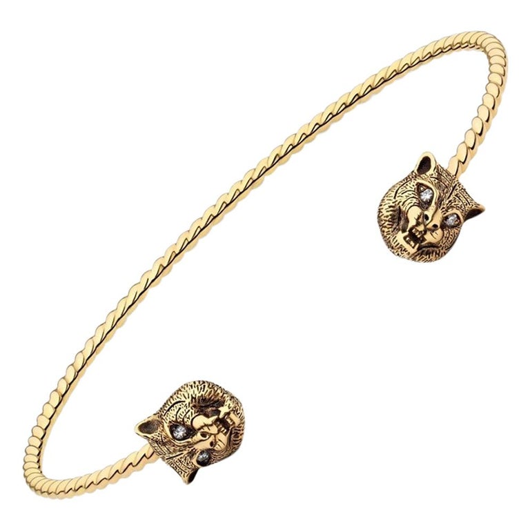 Gucci Marche Des Merveilles Tiger Cuff Bracelet YBA526320001 For Sale ...
